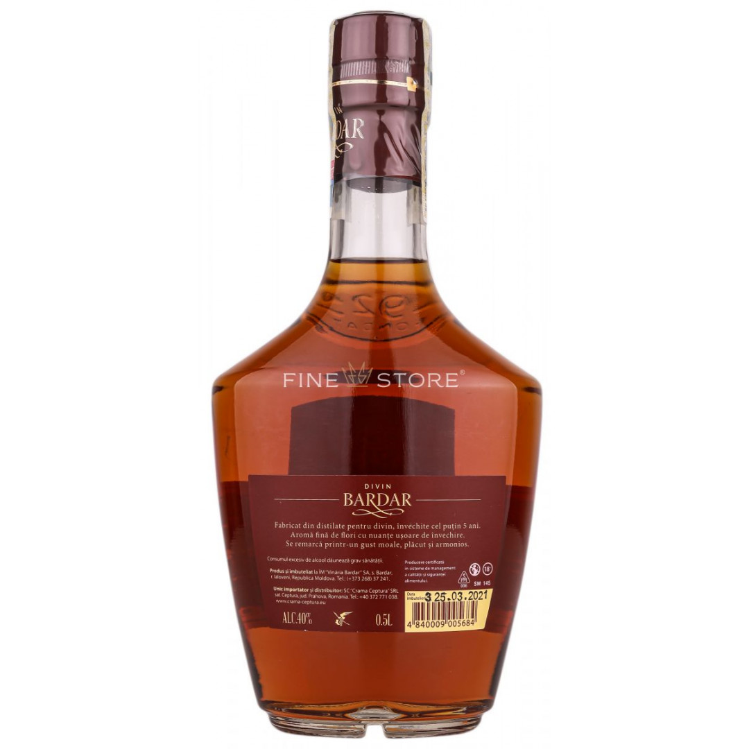 Divin Bardar Silver VSOP 5 Ani 0.5L Brandy | FineStore