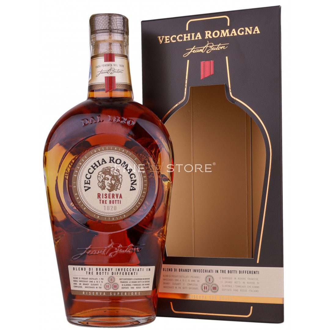Vecchia Romagna Riserva Tre Botti 0.7L Brandy | FineStore