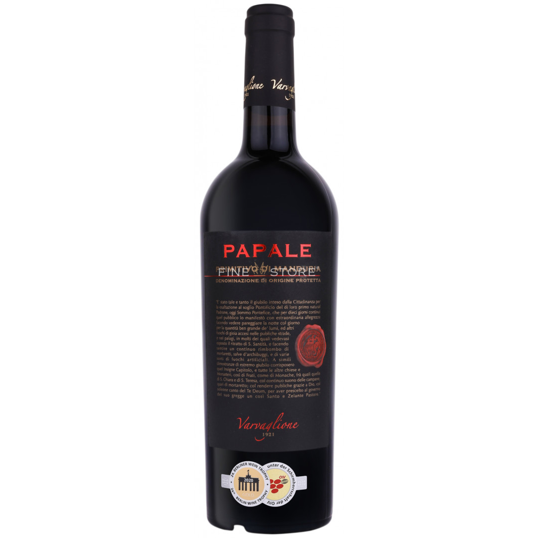 Varvaglione Papale Primitivo Di Manduria 0.75L Vin | FineStore