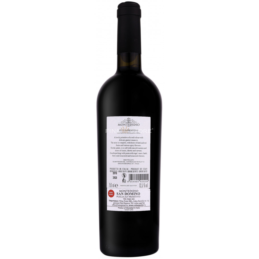 Montedidio San Domino Primitivo 0.75L Vin | FineStore