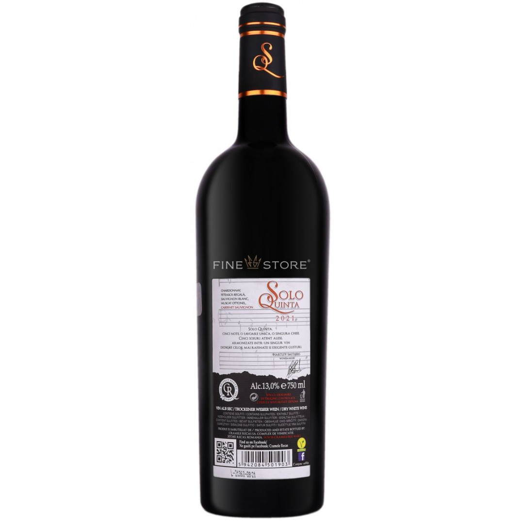 Recas Solo Quinta Alb 0.75L Vin | FineStore