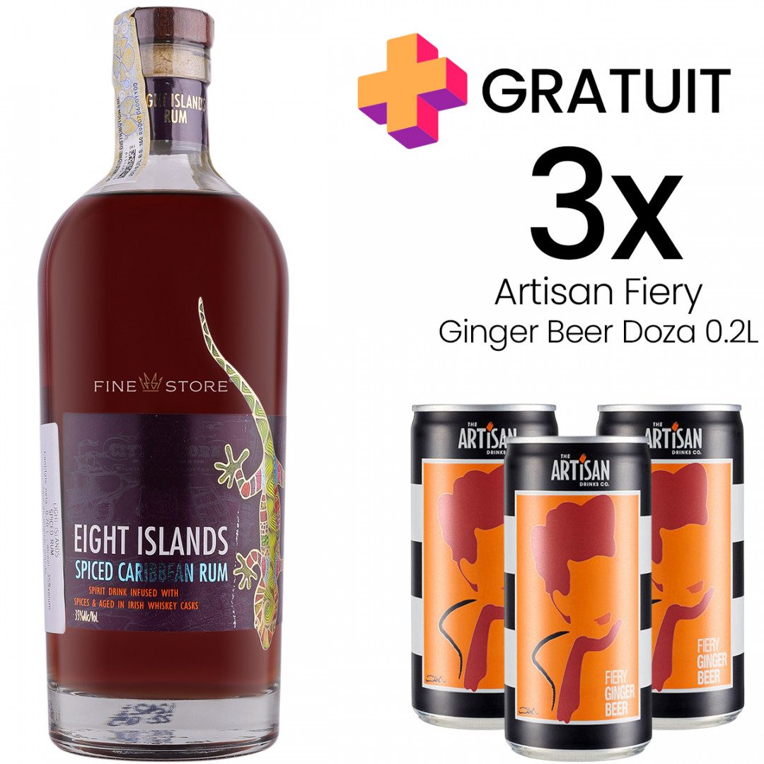 Eight Islands Spiced Caribbean Rum 0.7L Rom | FineStore